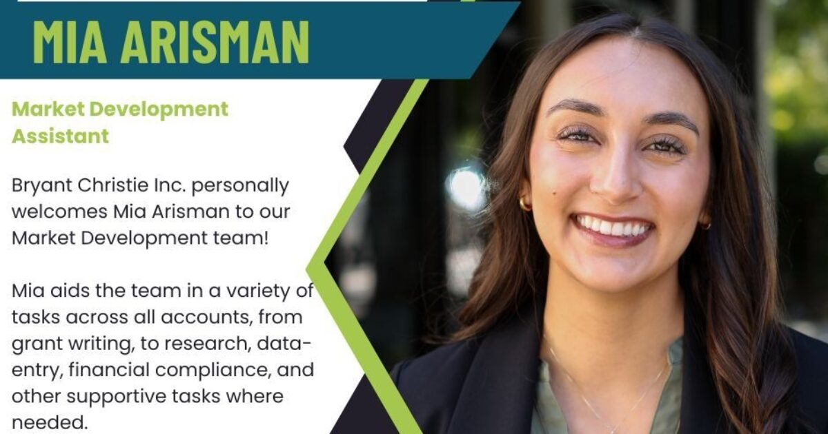 Bryant Christie Inc. | Welcoming Mia Arisman to the Bryant Christie…